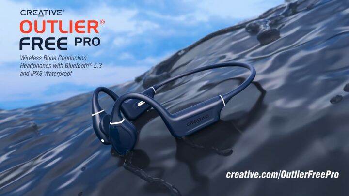 Creative Outlier Free Pro Wireless Bone Conduction Headphones with Bluetooth® 5.3 and IPX8 ...