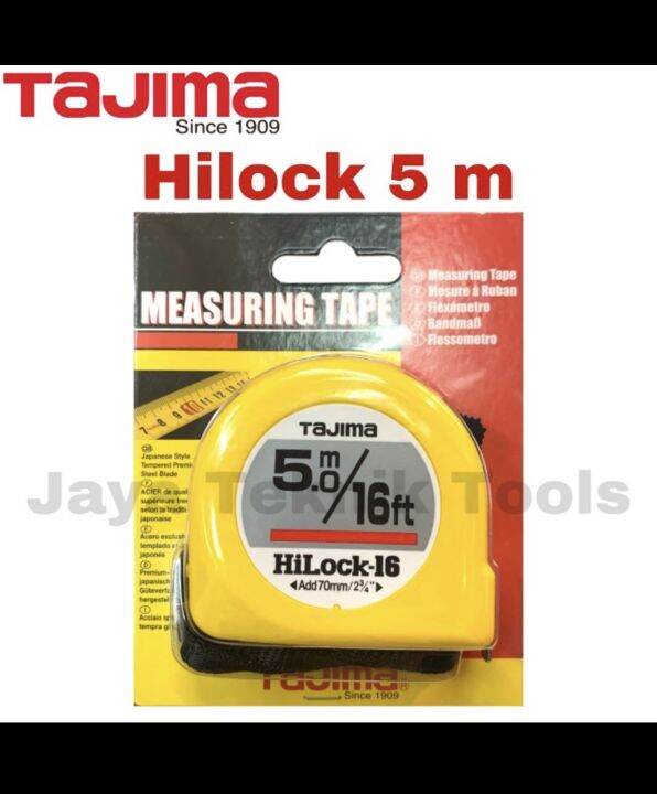 Meteran Tajima 5 meter Hi Lock Kuning Measuring Tape | Lazada Indonesia