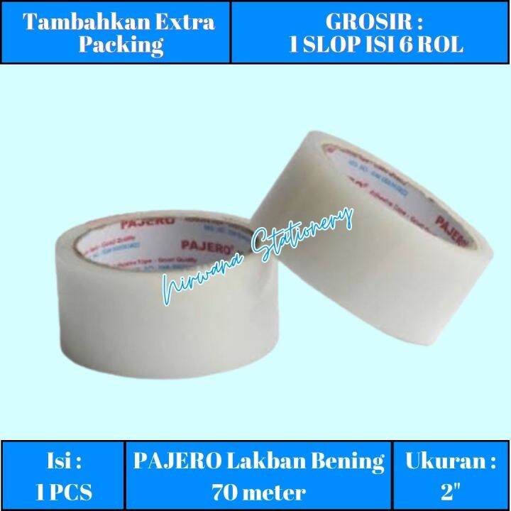 PAJERO LAKBAN BENING 2 inch x 72 meter | ISOLASI BENING 2" | Lazada ...