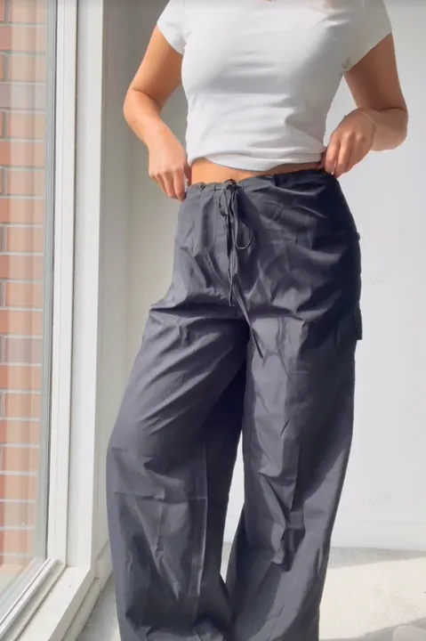 Cider Solid Low-Rise Parachute Cargo Pants | Lazada PH