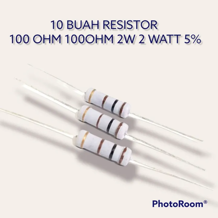 10 BUAH RESISTOR 100 OHM 100OHM 2W 2 WATT 5% | Lazada Indonesia