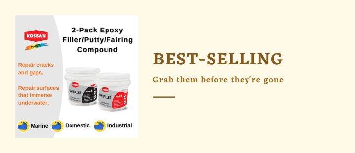 1.35kg Kossan Paint Kossan Unifiller Universal 2-Pack Epoxy Filler ...