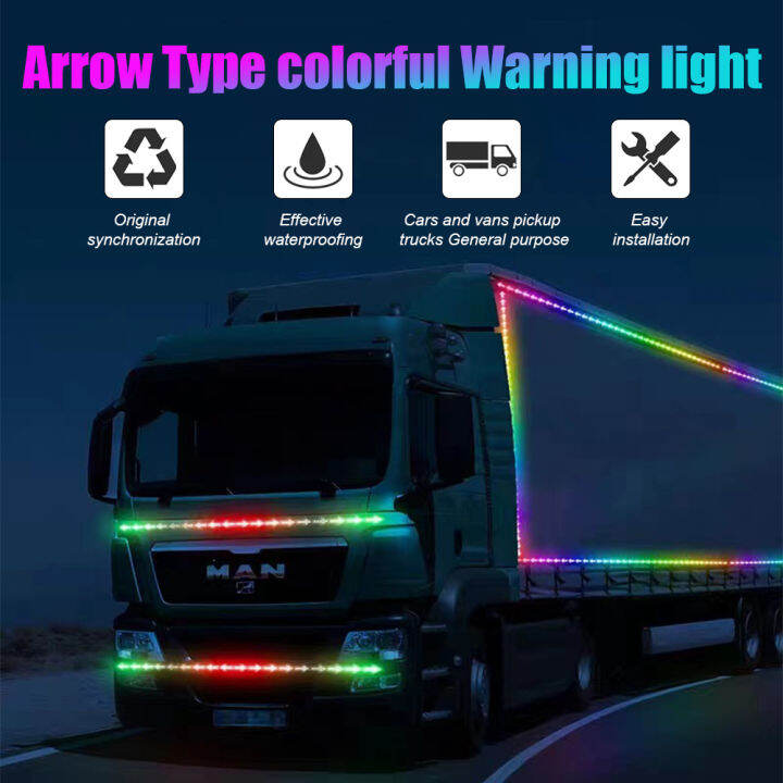 1M-2.4M RGB Truck Tailgate Lights LED Decorative Taillights Strip ...