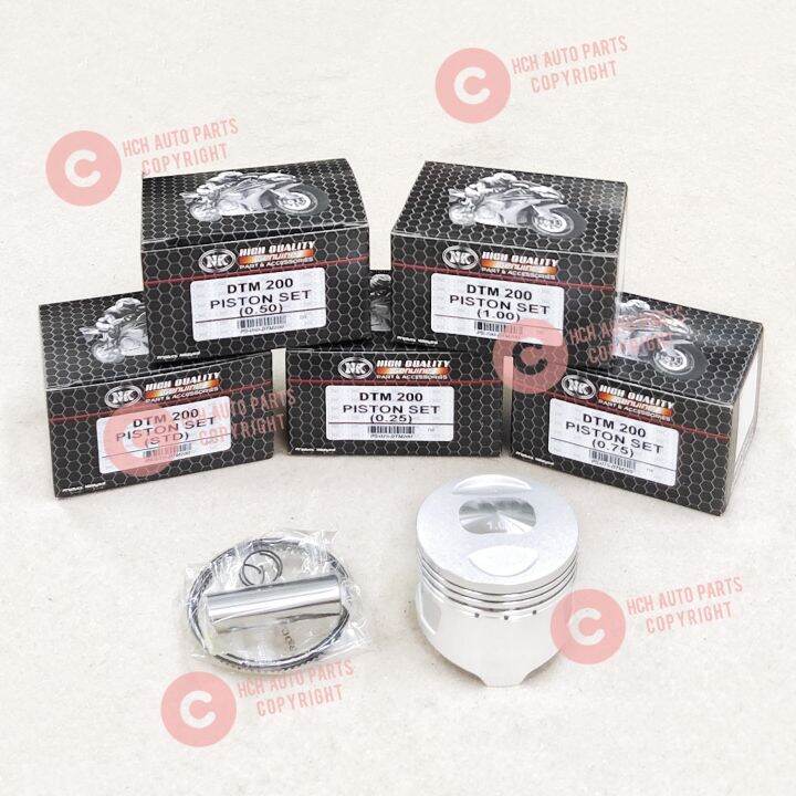 PISTON SET - DEMAK - DTM 200/ SKYLINE 200 (SIZE : STD/ 0.25/ 0.50/ 0.75 ...