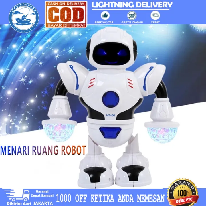 Listrik Robot dengan Musik Ringan Dazzle Menari Ruang Robot dengan ...