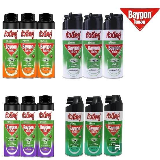 baygon ไบกอนสเปรย์กำจัดยุง มด แมลงสาบ 300ml. แพ็ค 3 | Lazada.co.th