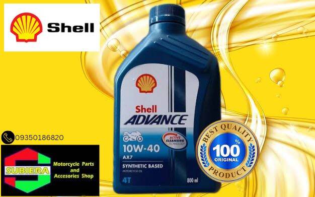 SHELL ADVANCE 4T AX7 10W-40, SYNTHETIC BASED MOTORCYCLE OIL 0.8ML ...