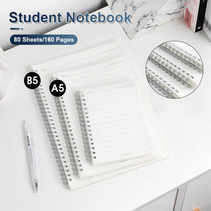 A5/B5 Spiral Notebook Simple Styled College Student Writing Notebook ...
