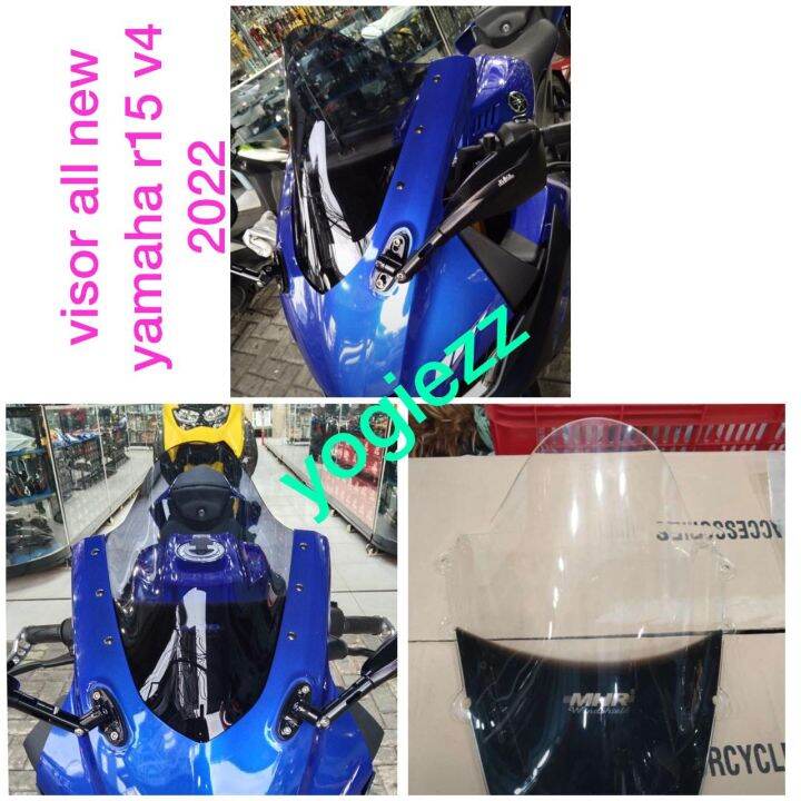 windshield yamaha r15 v4 mhr black diamond karbon visor r15 v4 ...