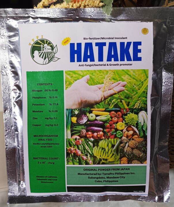 Hatake Biofertilizer NEW FORMULATION (anti-fungal/bacterial and growth promoter) 2x10^7 cfu/gram ...
