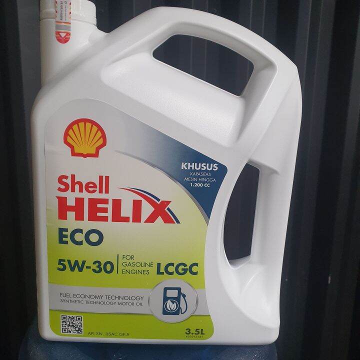 Oli SHELL HELIX ECO SAE 5W-30 API SN kemasan galon (3,5liter) | Lazada ...
