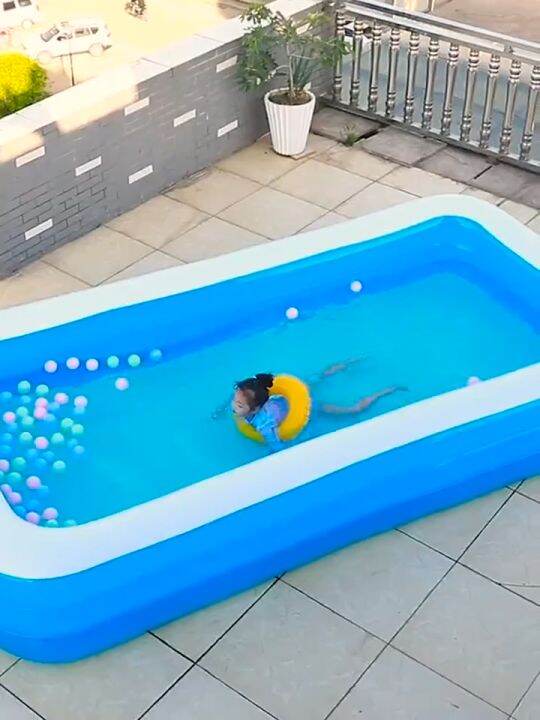 HIGHTUNE Swimming Pool Kids Family Pool Indoor Outdoor Extra Large ...