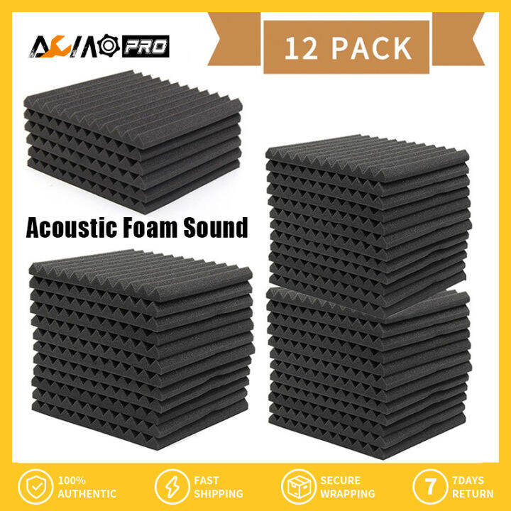 AumoPro 6/12Pcs 12 Pack Studio Acoustic Foam Sound Proofing Acoustic ...