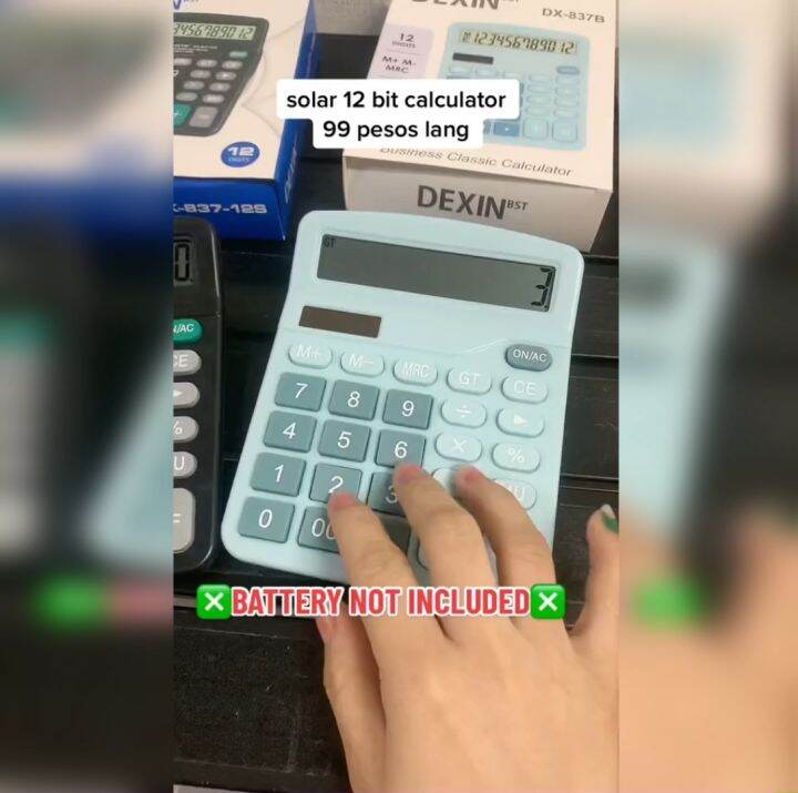 12 Digit - Solar/Battery Operated Calculator for Students,Office ...