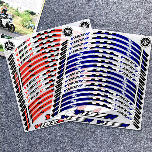17 Inch Y15ZR Wheel Hub Stickers Reflective Waterproof Wheel Rim Decals ...