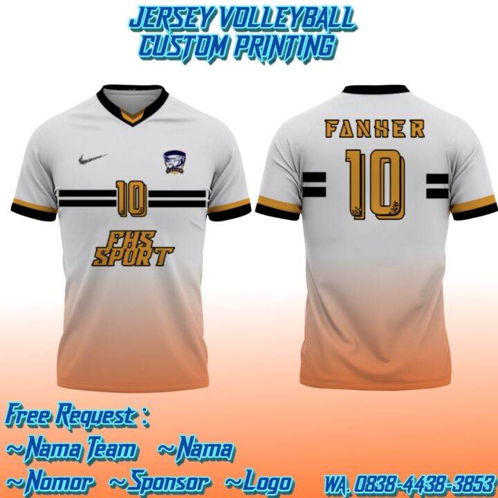 Baju Jersey kaos Voly Volly Volley Voli Pria Cowo Cewek Wanita ...