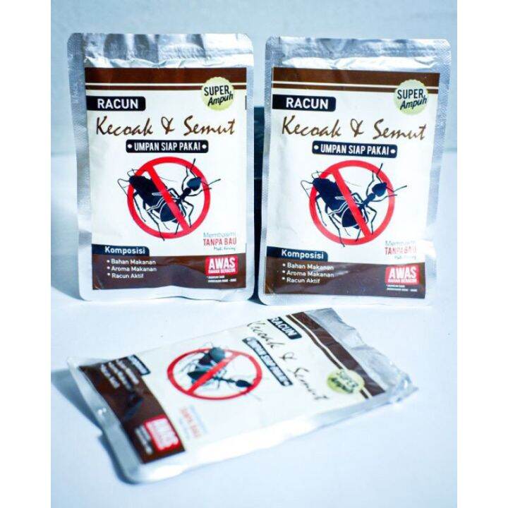 Pembasmi kecoak & semut super ampuh obat umpan kecoa & semut - sachet ...