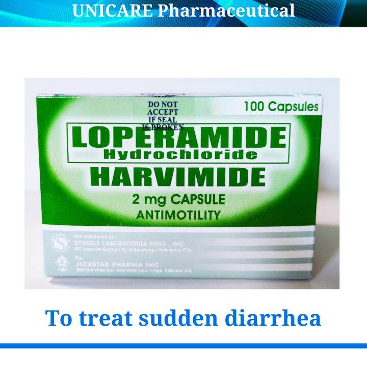 Loperamide HARVIMIDE 2mg 100 Capsules | Lazada PH