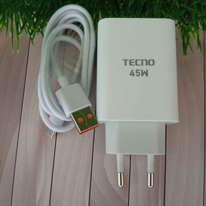 Charger TECNO 45W Original 100% POVA 4 Pro dan POVA 5.Asli Bawaan HP | Lazada Indonesia
