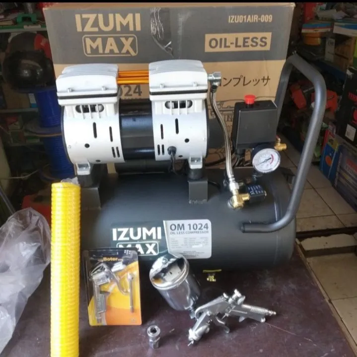 PAKET Kompresor Cat Dan Semprot 1 hp 24 Liter IZUMI MAX | Lazada Indonesia