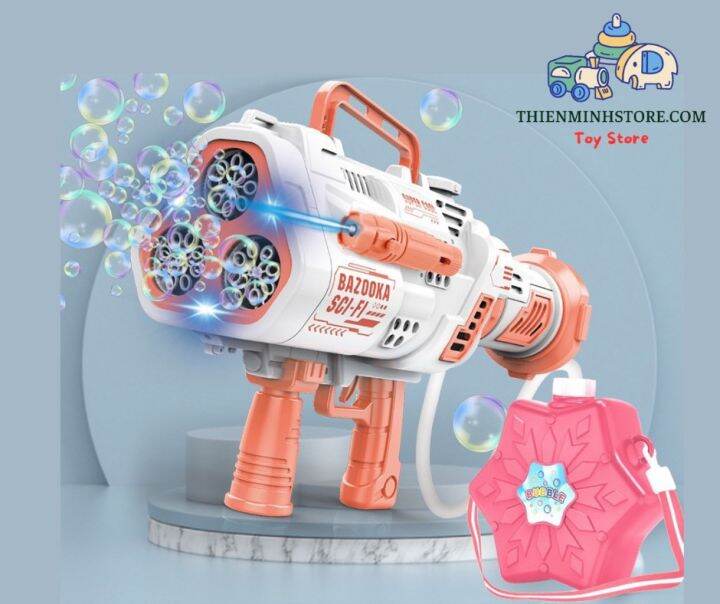 Súng Bắn Bong Bóng Bazooka 24 Nòng Cao Cấp Bubble Gun New 2023 | Lazada.vn
