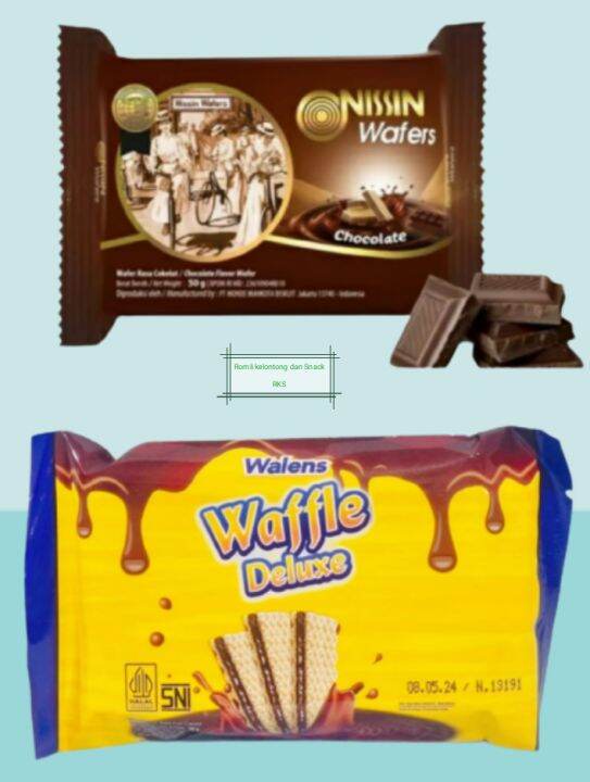 Nissin Wafer Chocolate 42gr Walens Waffle Deluxe 30gr | Lazada Indonesia