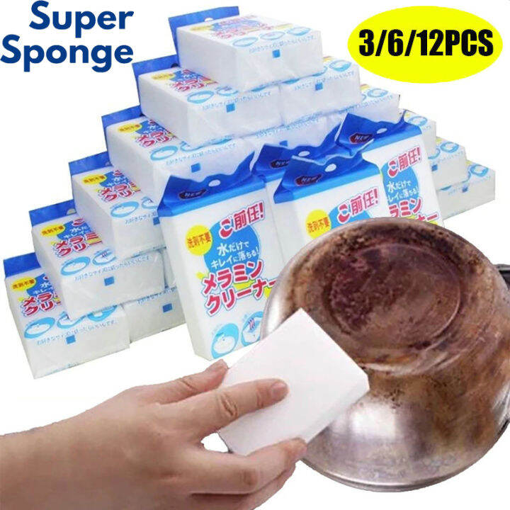 3/6/12pcs Multi-function Magic Sponge Eraser Melamine Cleaner Kitchen ...