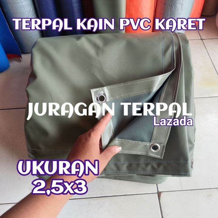 terpal kain cv tentara pvc karet ukuran 2,5x3 | Lazada Indonesia