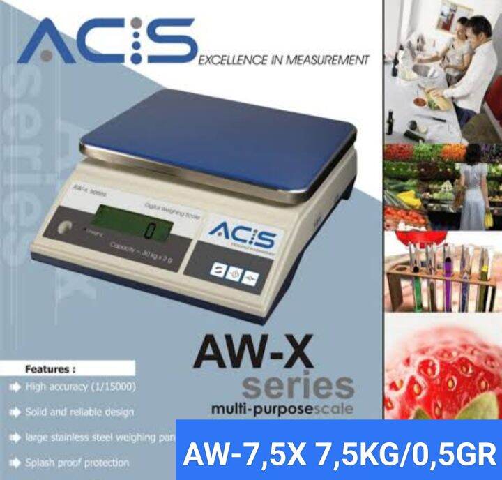 ACIS TIMBANGAN DIGITAL AW 7.5X 7.5KG/0.5GR MULTIPURPOSE | Lazada Indonesia