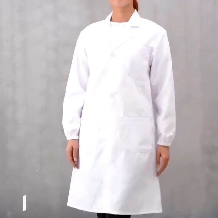 Lab Gown Lab Coat Laboratory Work Clothes White Short Sleeved Doctor ...