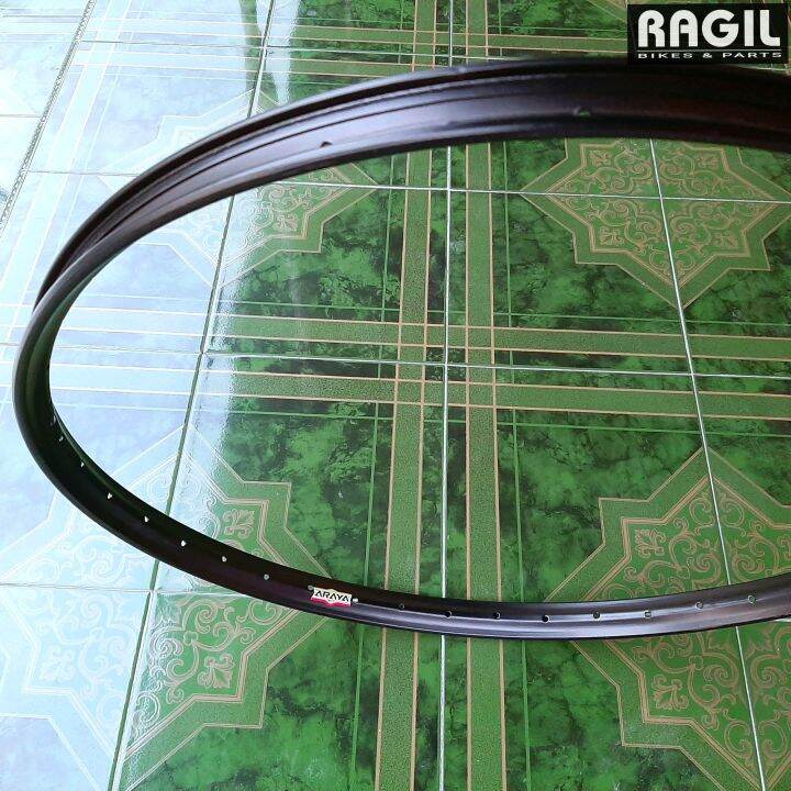 VELG SEPEDA ONTHEL ARAYA 28 HITAM DEPAN BELAKANG LUBANG 32 32H 40 40H ...