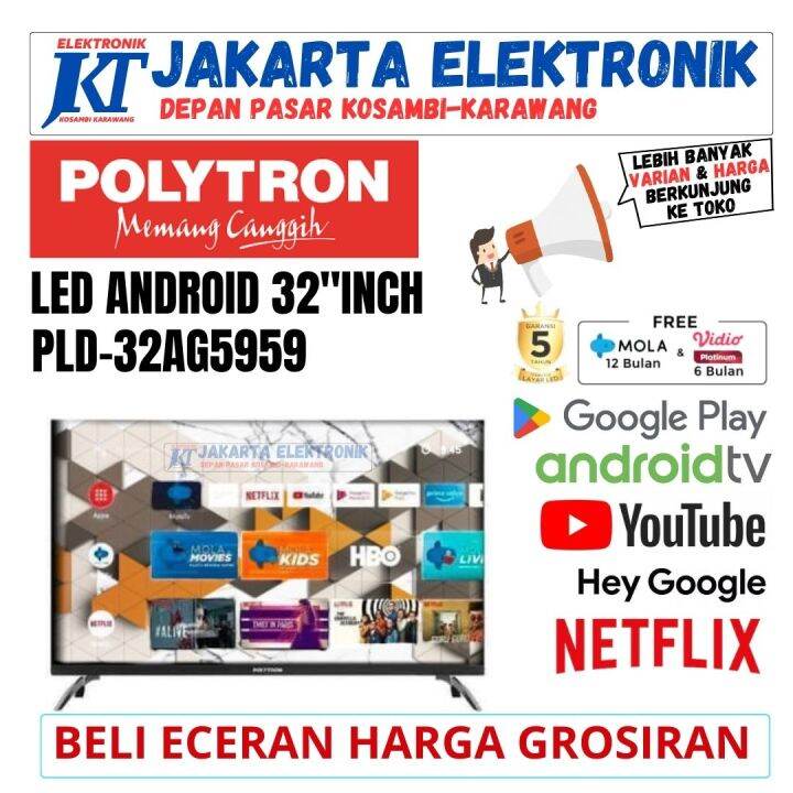 LED TV POLYTRON 32INCH ANDROID 32AG5959 | Lazada Indonesia