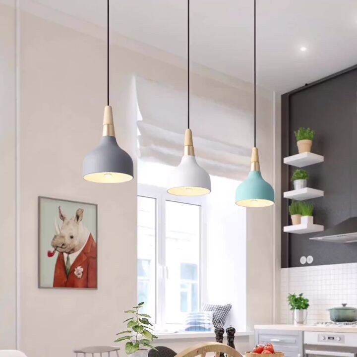 Nordic Macaron Dining Light Pendant Light Modern Minimalist Restaurant ...