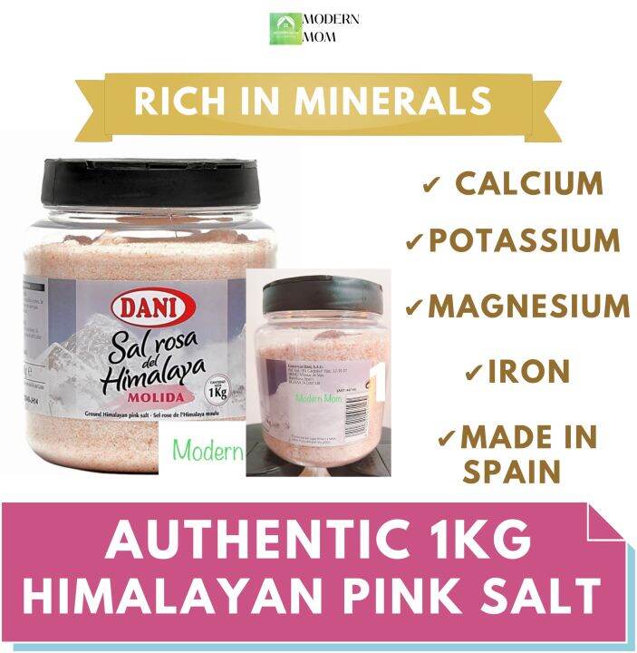 AUTHENTIC HIMALAYAN Ground Pink Salt 1 kilogram (Made in Spain) | Lazada PH