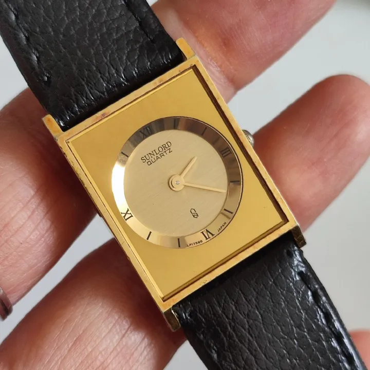 นาฬิกาญี่ปุ่น Sunlord ของแท้ มือสองสภาพสวย ระบบ quartz ทรง tank เรือน ...