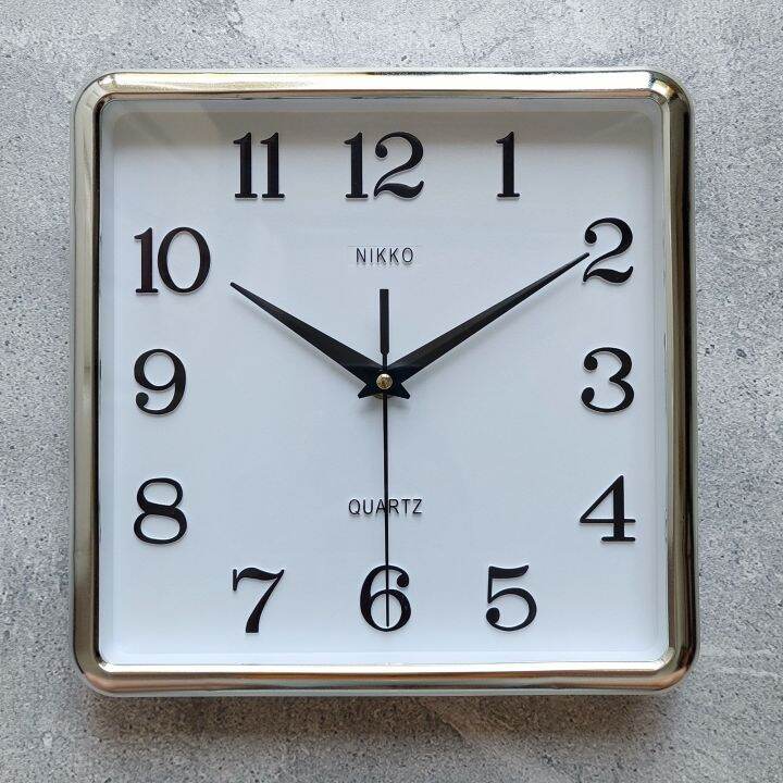 Jam Dinding Kotak Minimalis jam dinding Nikko Ukuran 25cm | Lazada ...