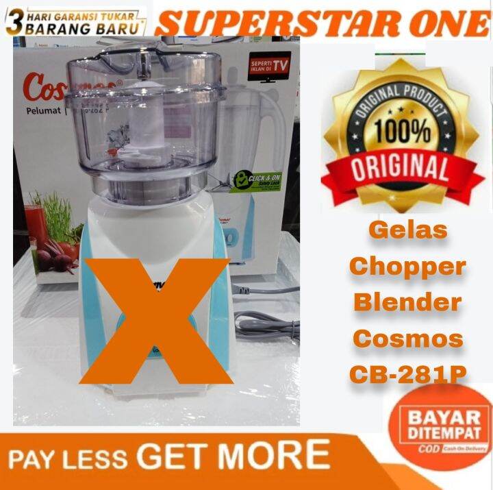 Set Gelas Chopper Blender Cosmos CB-281P gelas Chopper blender cosmos CB 281 P | Lazada Indonesia