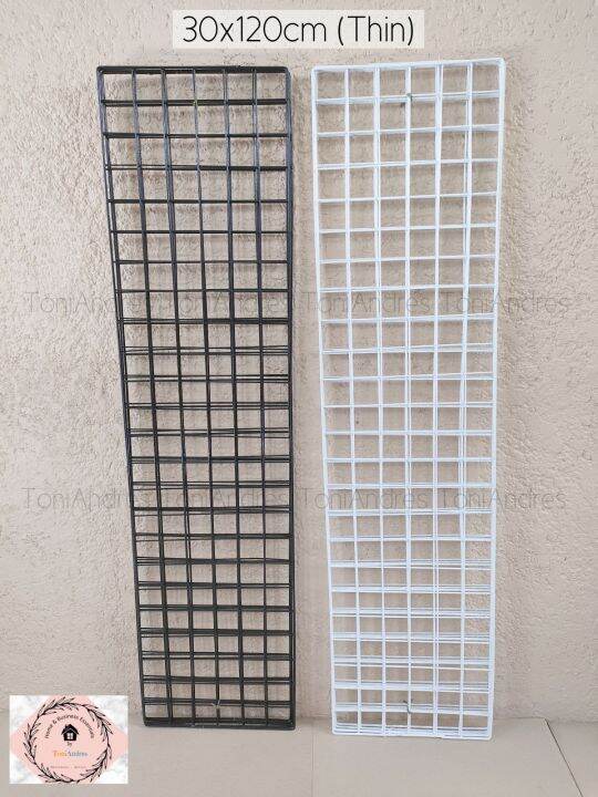 (30x120cm-THIN) Metal Screen Wire Mesh Grid Wall Decor Organizer ...