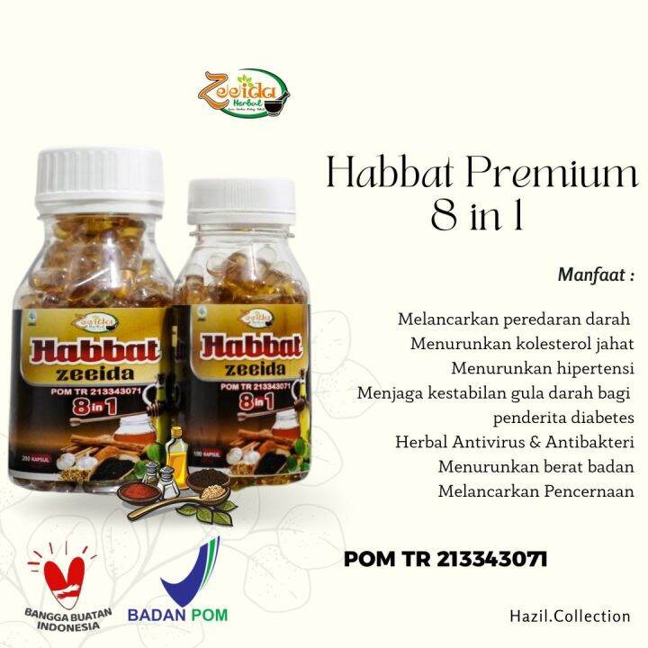 Habbatussauda Kapsul Premium Zeeida 8 in 1 | Imunitas tubuh | Daya ...