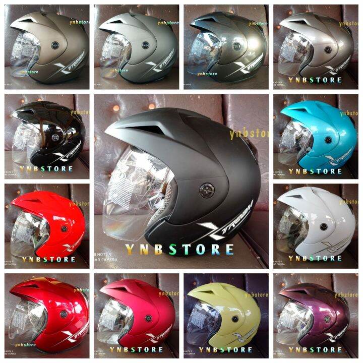Helm VOG Xtream Solid Semua Warna Original SNI Ongkir 2KG + BOX VOG ...