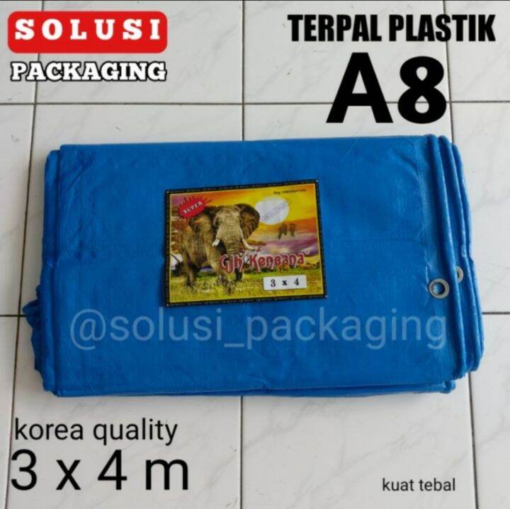 TERPAL PLASTIK A8 3X4 METER TEBAL KUAT KOREA QUALITY PLASTIK KOLAM ...