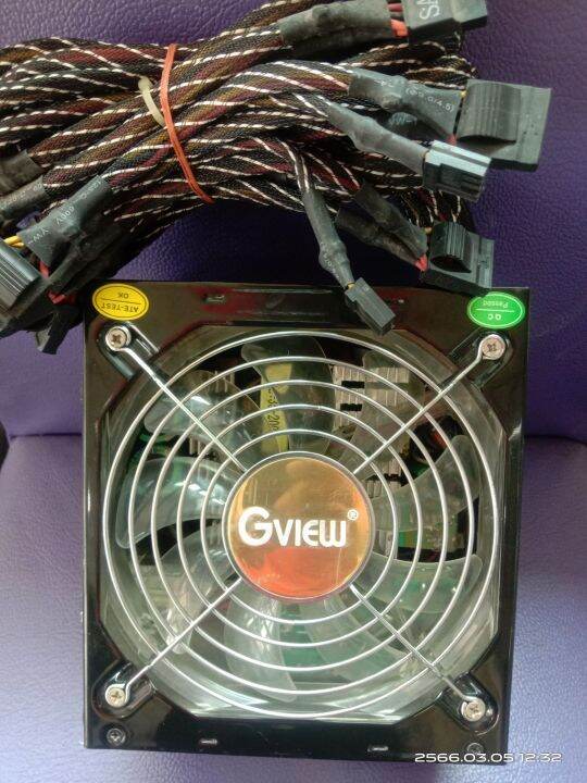 Power Supply GVIEW PLATIMUM 650W พัดลมสีมีไฟ*ราคาถูก | Lazada.co.th