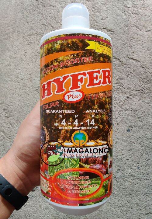 HYFER PLUS 4-4-14 FOLIAR FERTILIZER - BLOOM BOOSTER - 1 LITER | Lazada PH