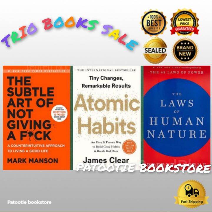 The Subtle Art Of Not Giving A F Ck Atomic Habits The Laws Of Human