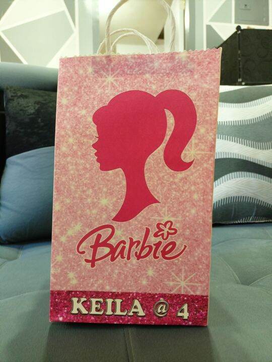 Customize Barbie theme lootbag/paper bag (sold by 10) | Lazada PH
