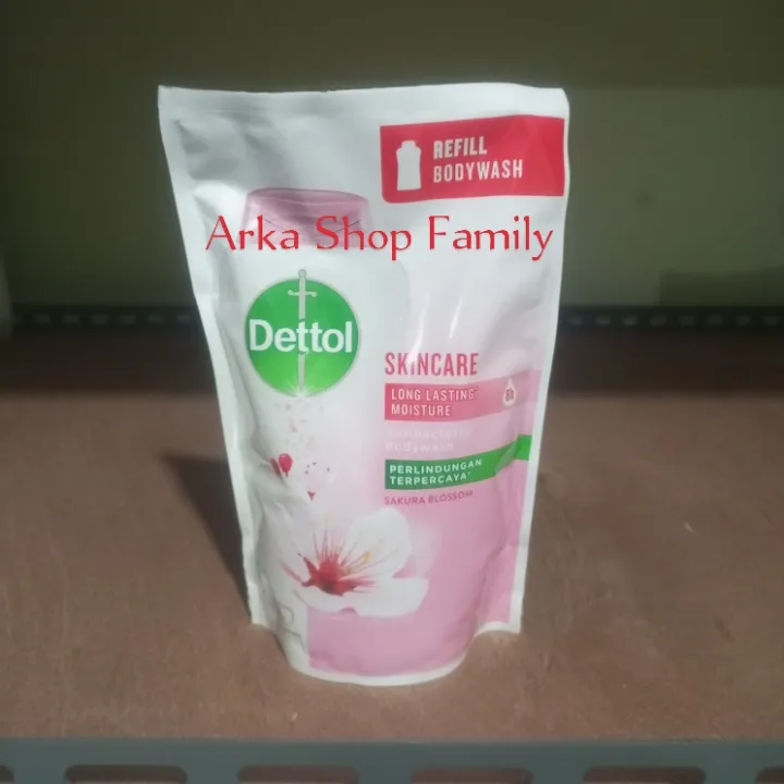 DETTOL Bodywash Sabun Mandi Cair Skincare Sakura Blossom Pouch 410g ...