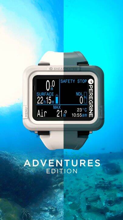NEW EDITION SHEARWATER PEREGRINE ADVENTURES EDITION Dive Computer Scuba Diving-DARK and LIGHT ...
