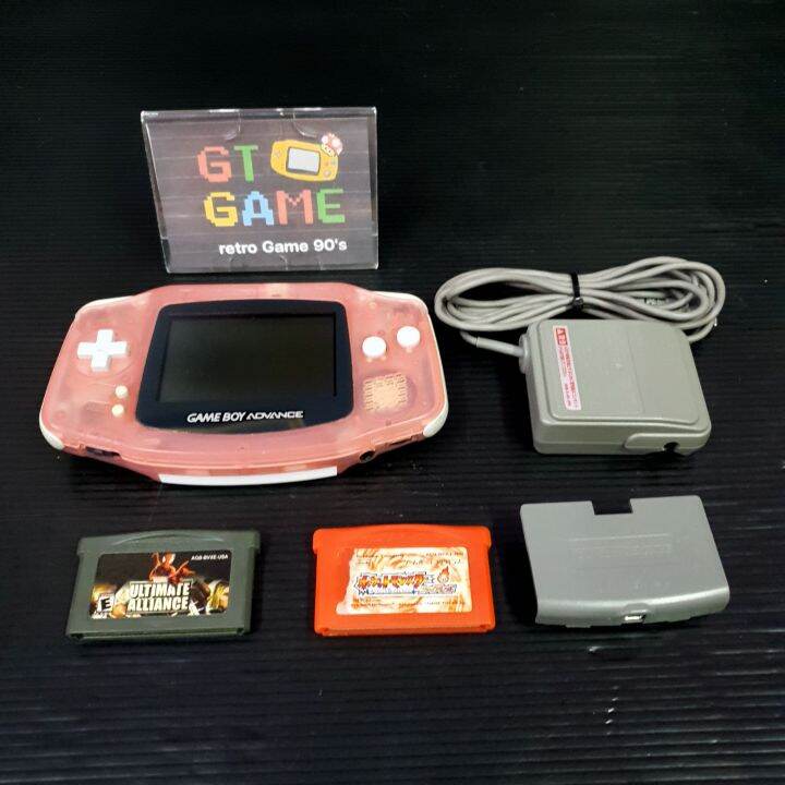 Gameboy Advance Clear pink+Adapter 🤩 (2001) AGB-001 🕹 JAPAN 🇯🇵 80% ...