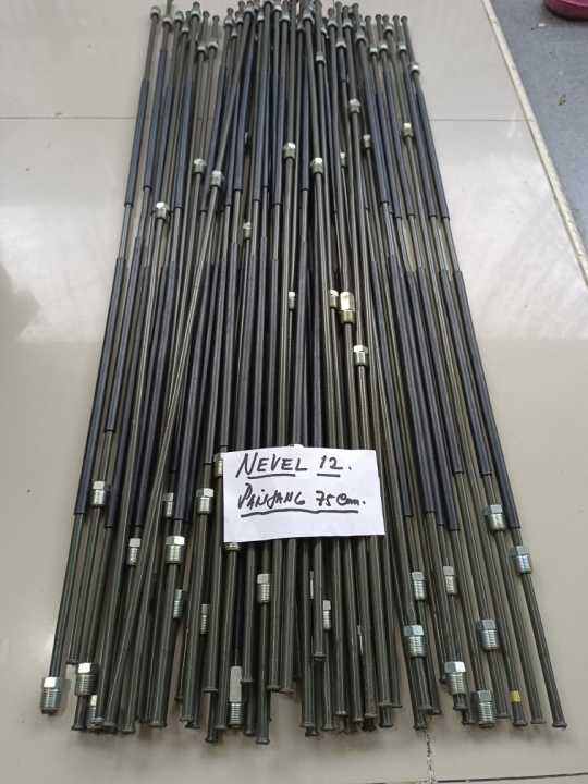 SELANG PIPA REM BESI NEPEL 12 PANJANG 75 cm, DIAMETER 6mm | Lazada ...