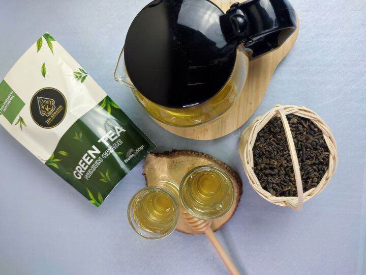 TEH HIJAU / GREEN TEA PREMIUM GRADE MINUMAN KEMASAN 100 GRAM | Lazada ...